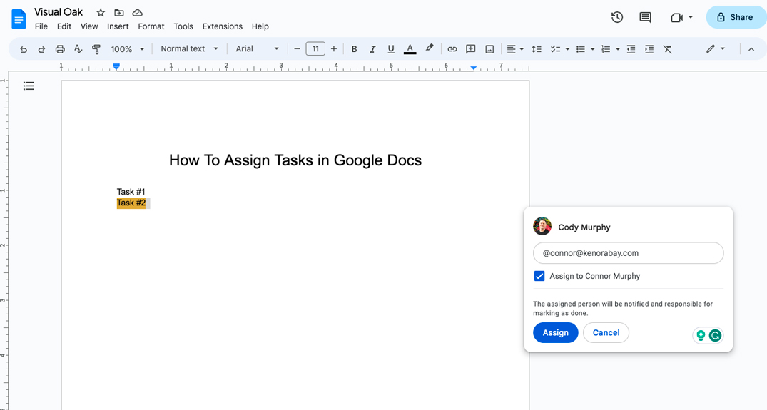 How To Assign Tasks In Google Docs 2023 